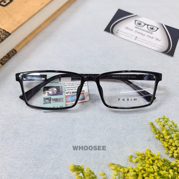 Gọng kính cận PR82411 B1 Parim form vuông bầu màu đen