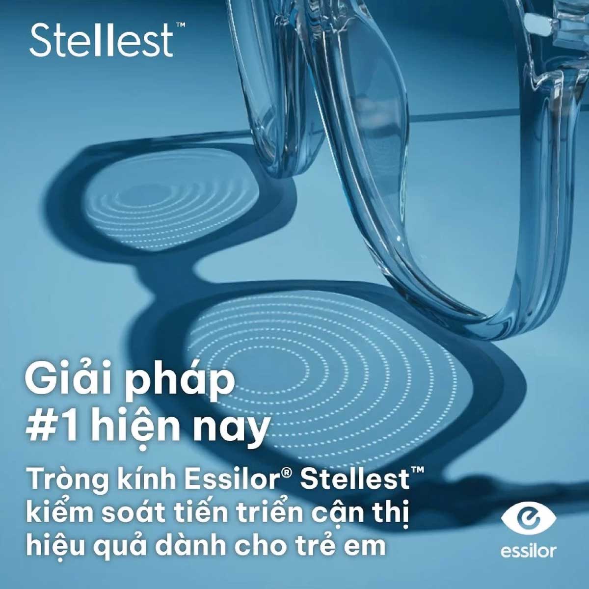 Essilor Stellest – Tròng kính kiểm soát tiến triển cận thị cho trẻ em